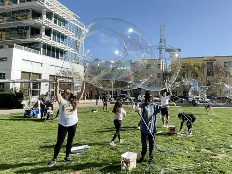 Soapy Fun Floats Into East Village At Bubble Pop Up Event